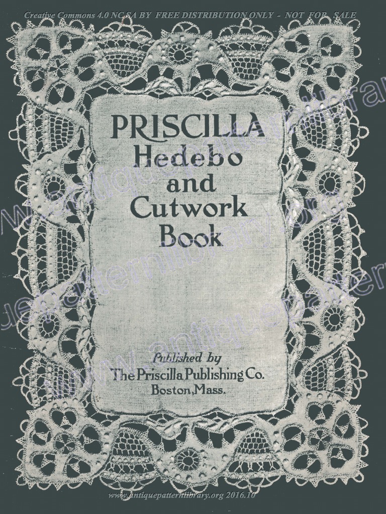 Priscilla Hedebo and Cutwork Book | PDF