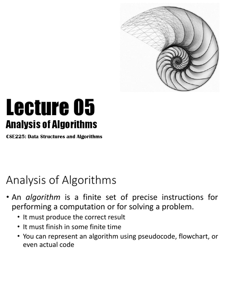 (CSE-225) Lecture-5 (Analysis of Algorithms) | PDF | Time Complexity ... (CSE-225) Lecture-5 (Analysis of Algorithms) | PDF | Time Complexity ...