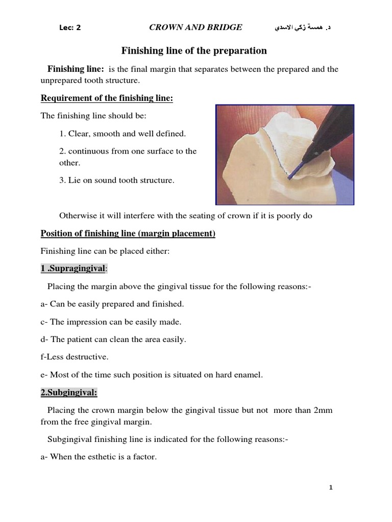 Dental Crown Margin Techniques | PDF | Dentistry Branches