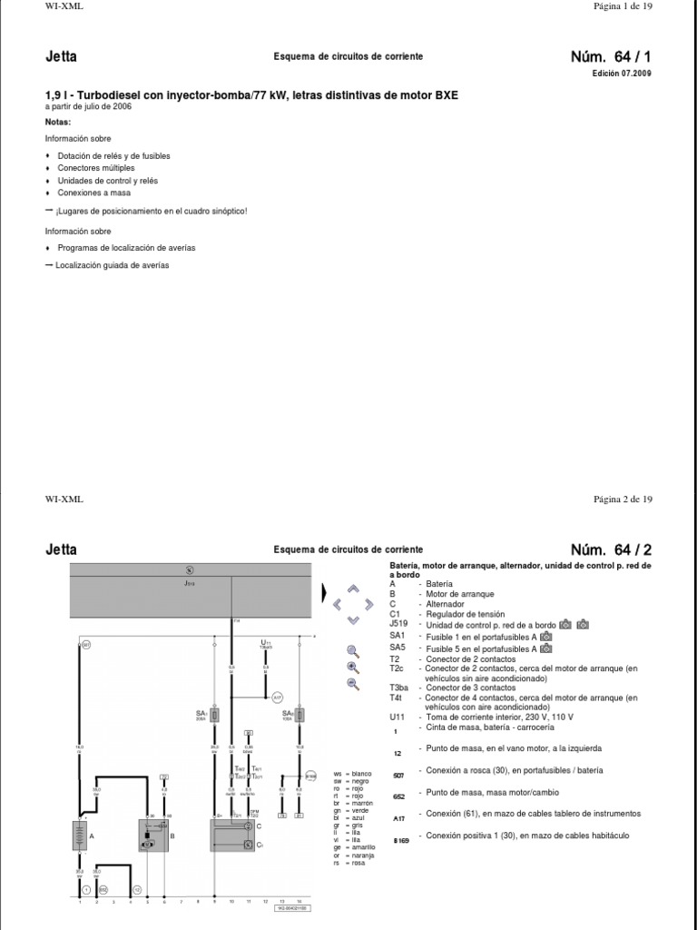Bxe 1.9 | PDF | Relé | Inyección de combustible
