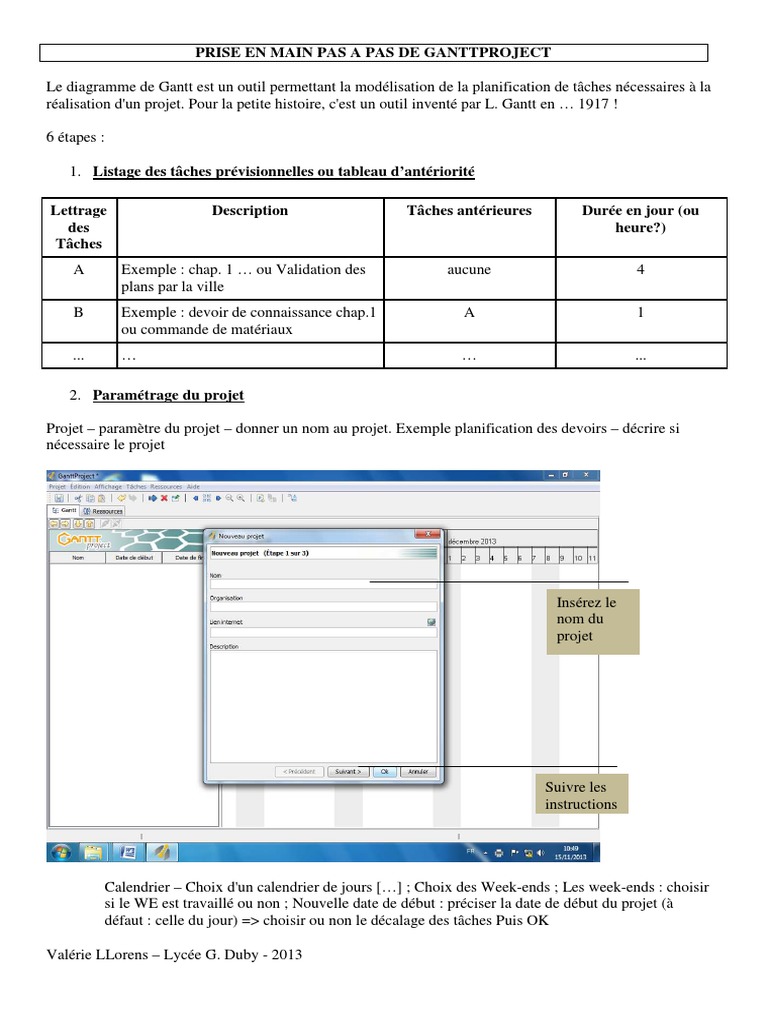 Guide GanttProject pour Débutants | PDF | Art | Ordinateurs
