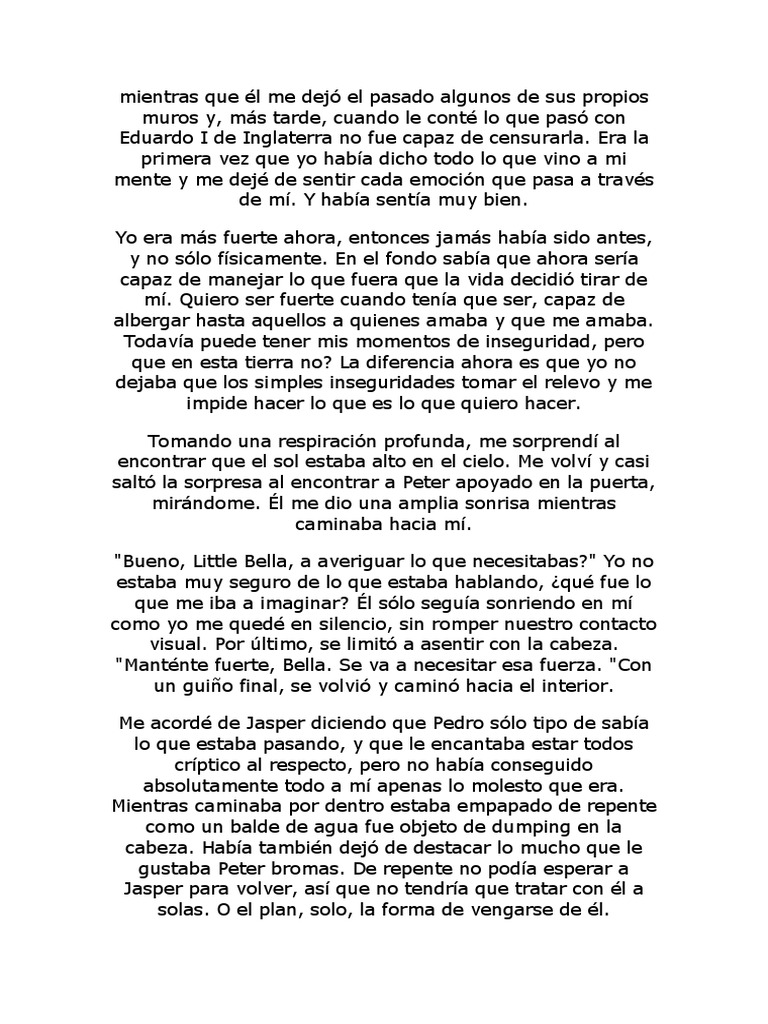 Bella y Jasper: Fortalecimiento y Desafíos | PDF | Amor
