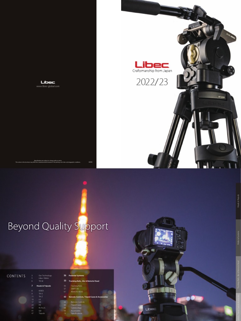 Libec Catalog 2022 - en Camera Tripod | PDF | Tripod (Photography) | Photography Equipment