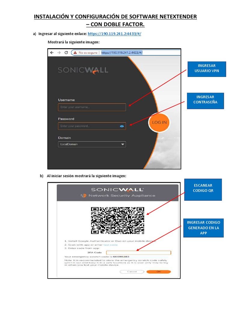Instalación y Configuración de SSLVPN Netextender | PDF | Aplicación ...
