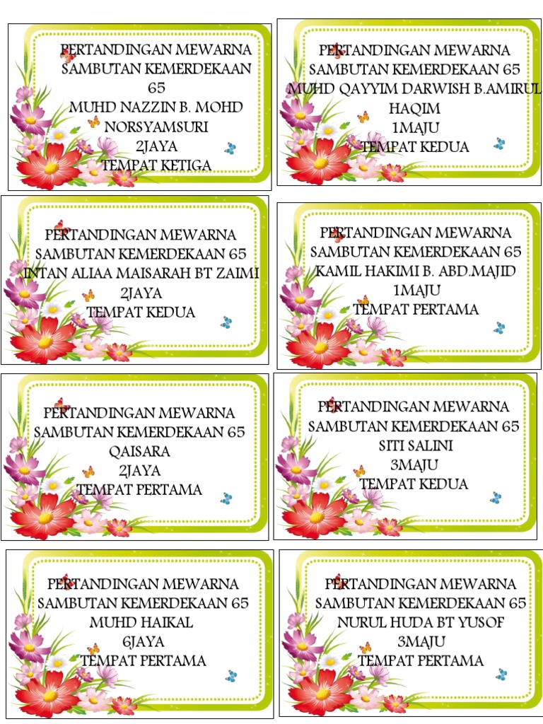 Label Hadiah | PDF