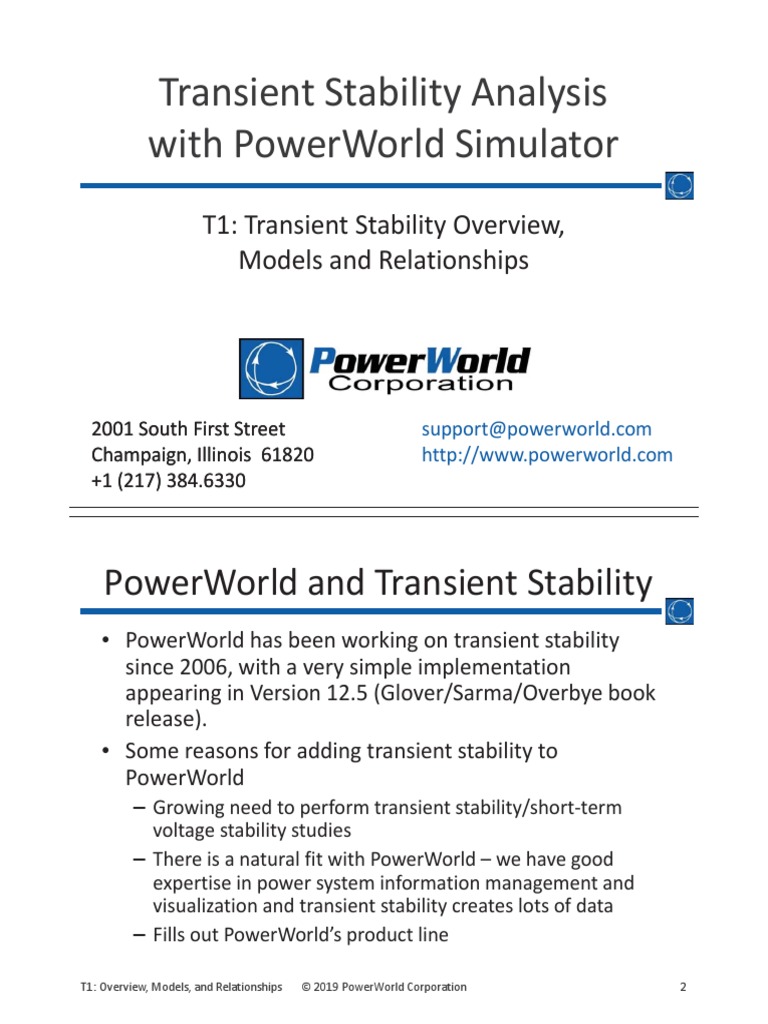 Transient Stability Analysis WITH Power World Simulator ...