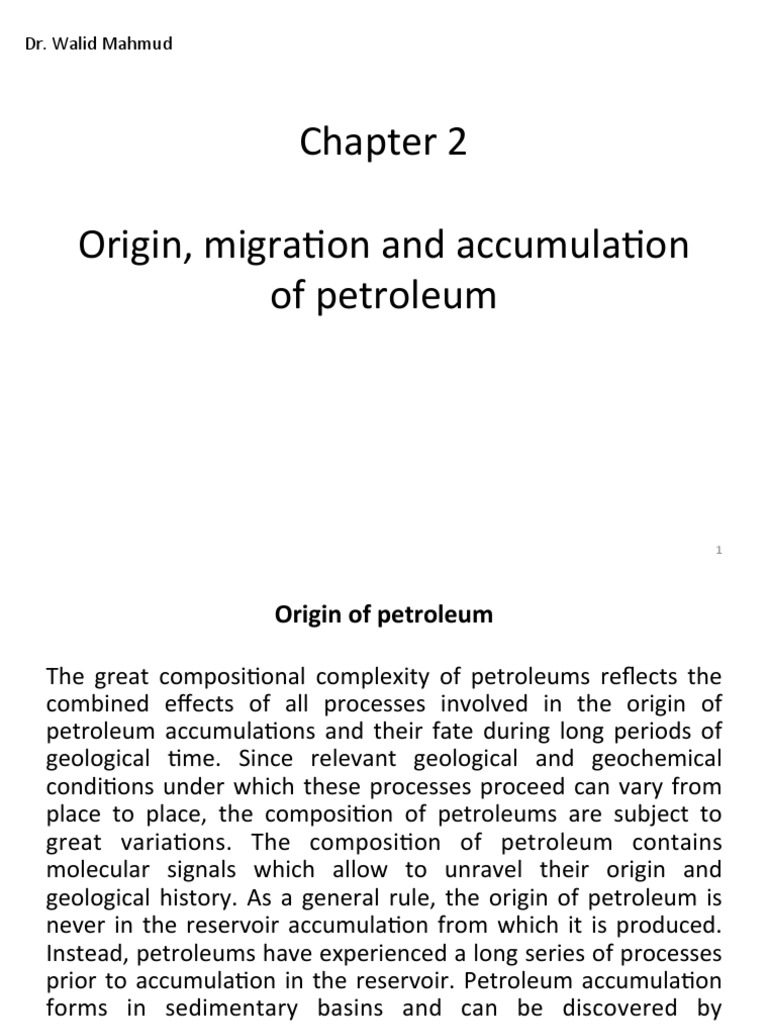 M 2 - Origin, Migration and Accumulation of Petroleum | Download Free PDF | Petroleum ...