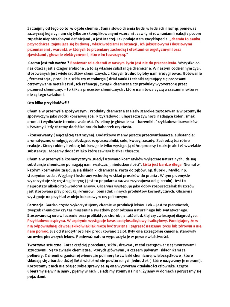 Egz Chemia W Naszym Zyciu | PDF Egz Chemia W Naszym Zyciu | PDF