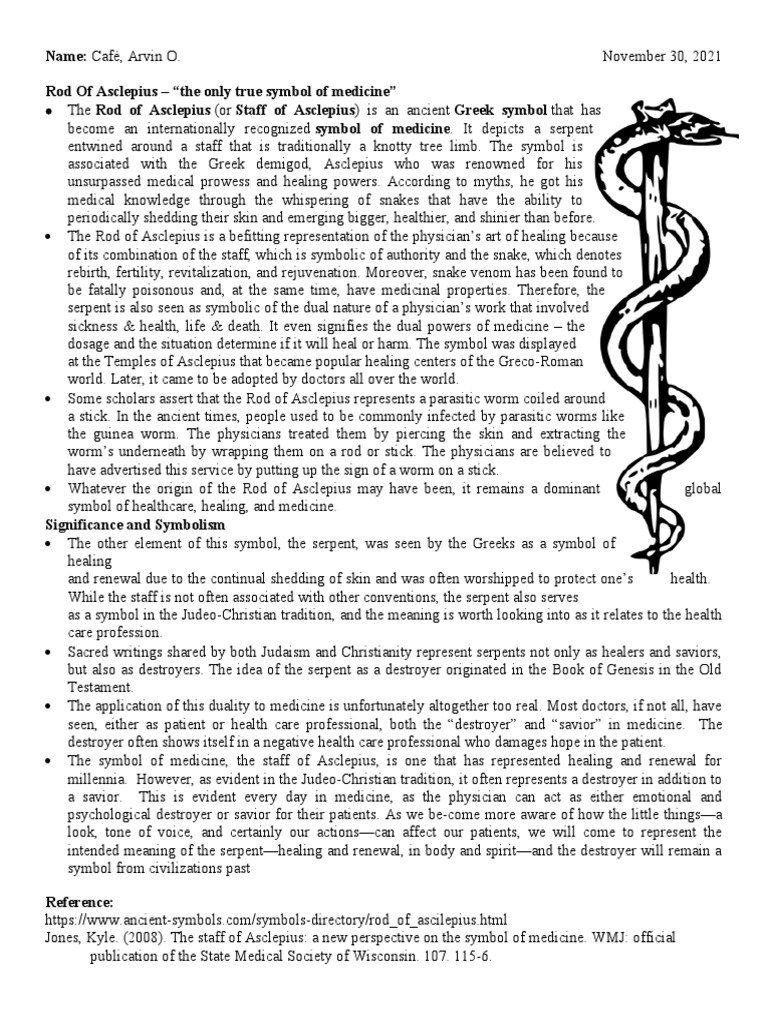 Staff of Asclepius | PDF