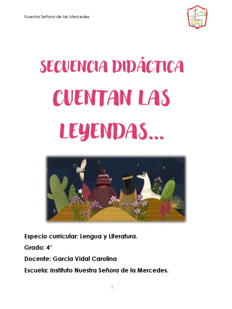 Secuencia Didáctica La Leyenda | PDF | Enseñando | Escritura