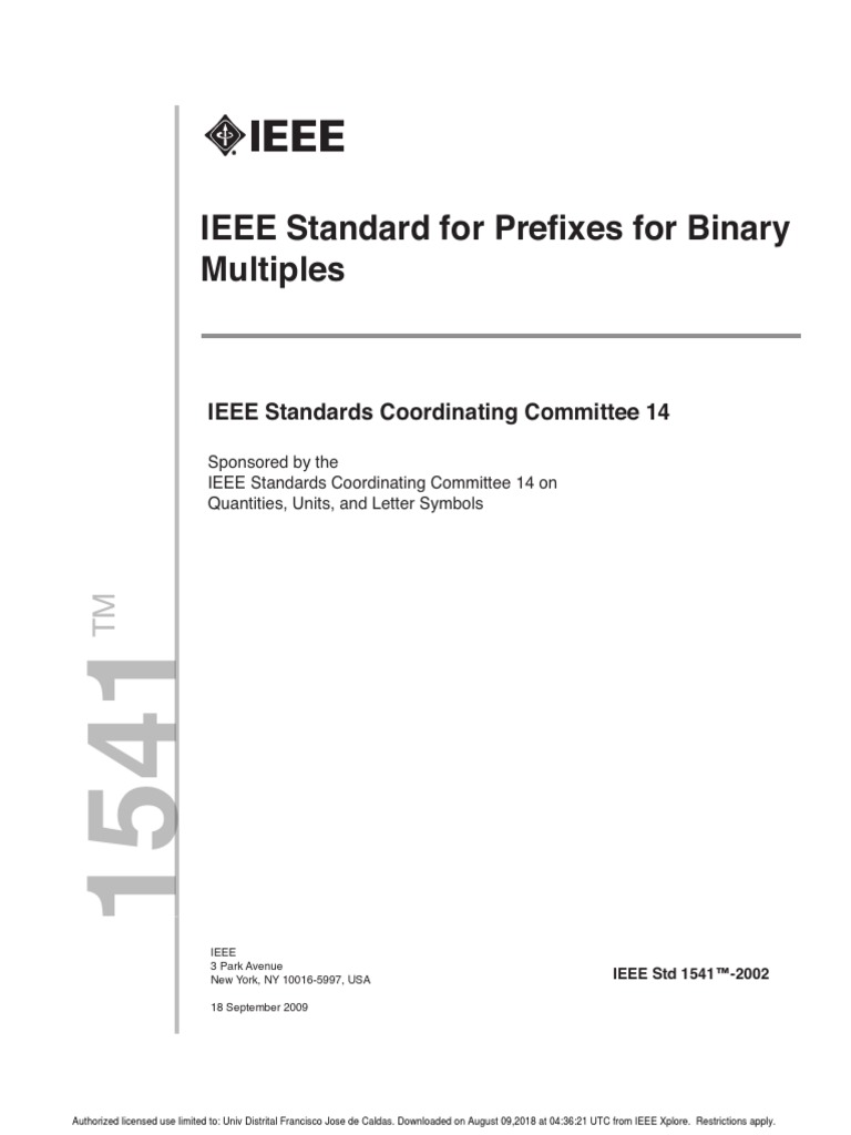 IEEE STD 1541-2002 | PDF | Byte | Computer Architecture