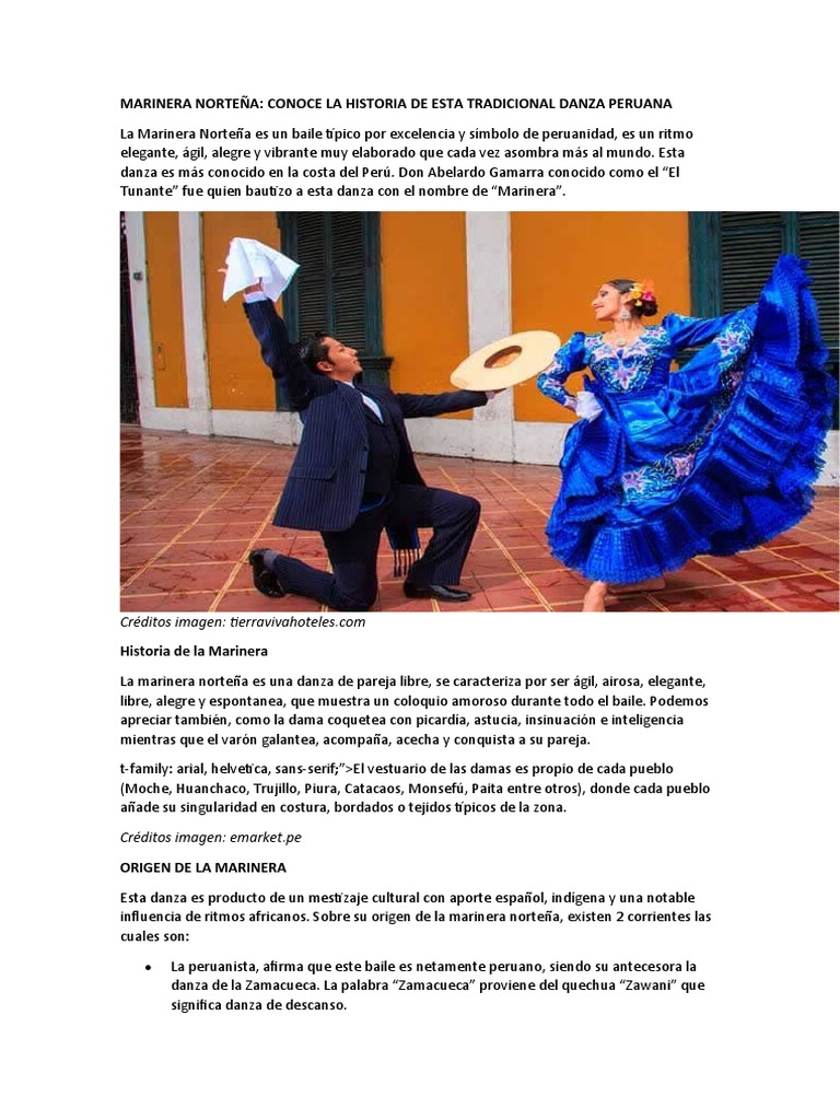 MARINERA NORTEÑA | PDF | Bailes