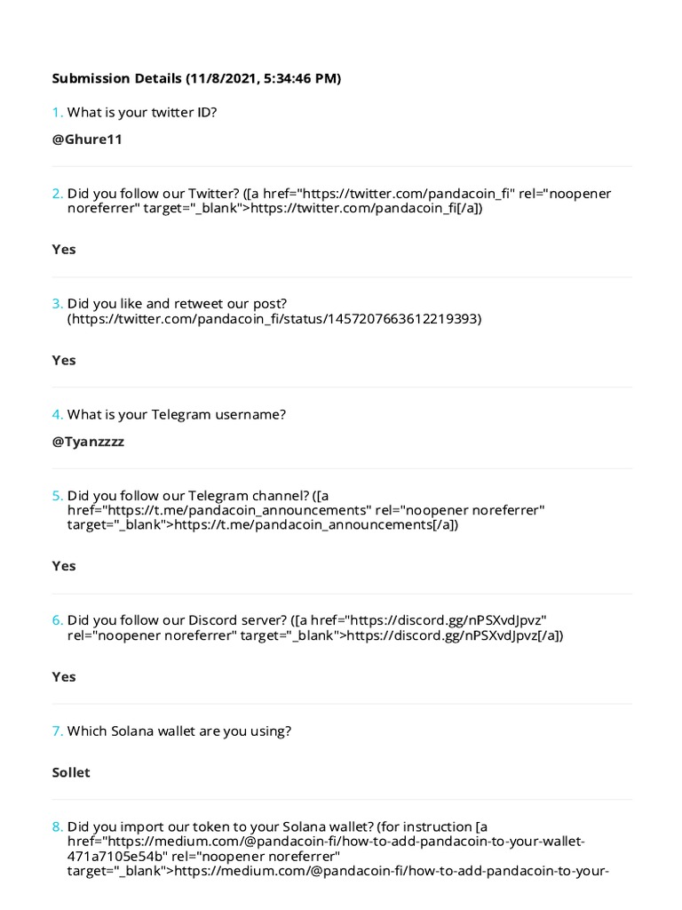 First PANDA Airdrop - Forms - App | PDF
