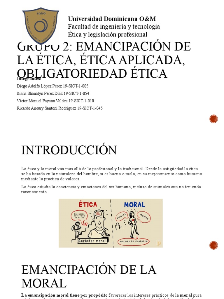 Presentaciónetica ETICA1 | PDF | Moralidad | Justicia