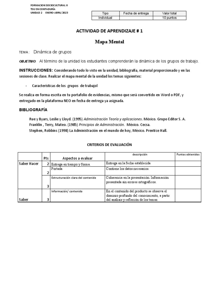 ADA1-U-2 MAPA - MENTAL 2023 Formacion II | PDF