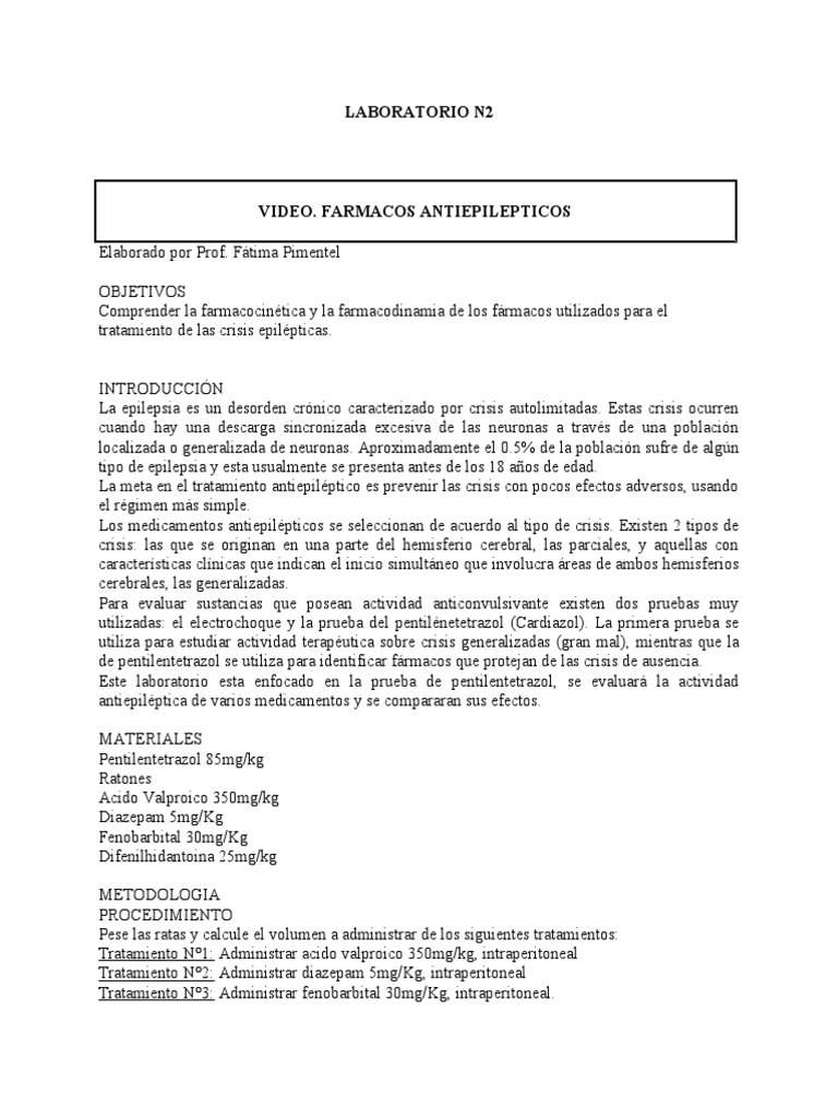 Laboratorio N2 | PDF | Epilepsia | Sistema nervioso