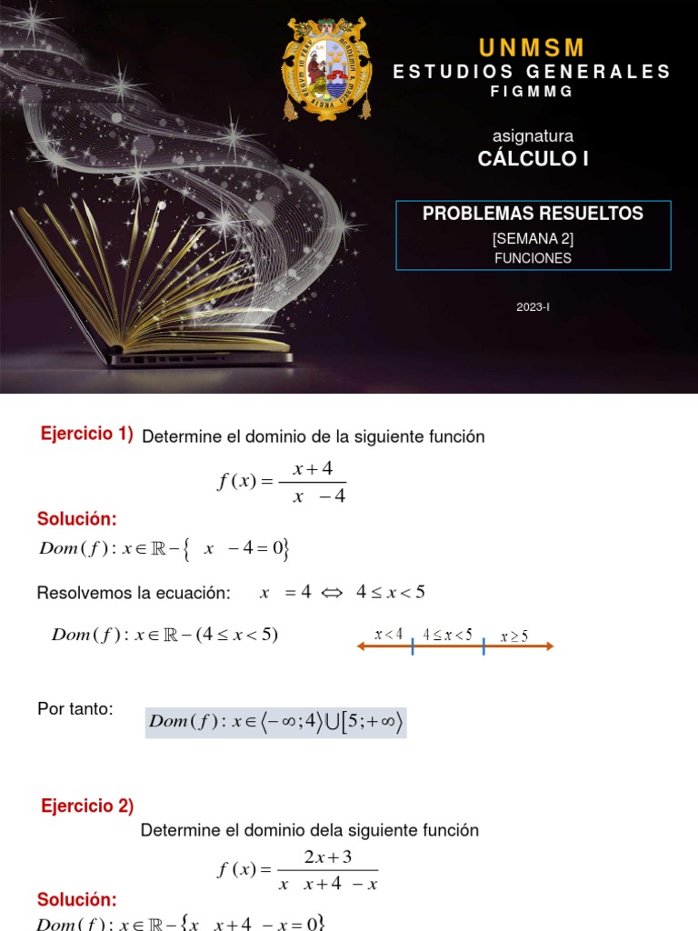 Sem 02 Ejercicios Resueltos Cálculo I | PDF | Agua | Función (Matemáticas)
