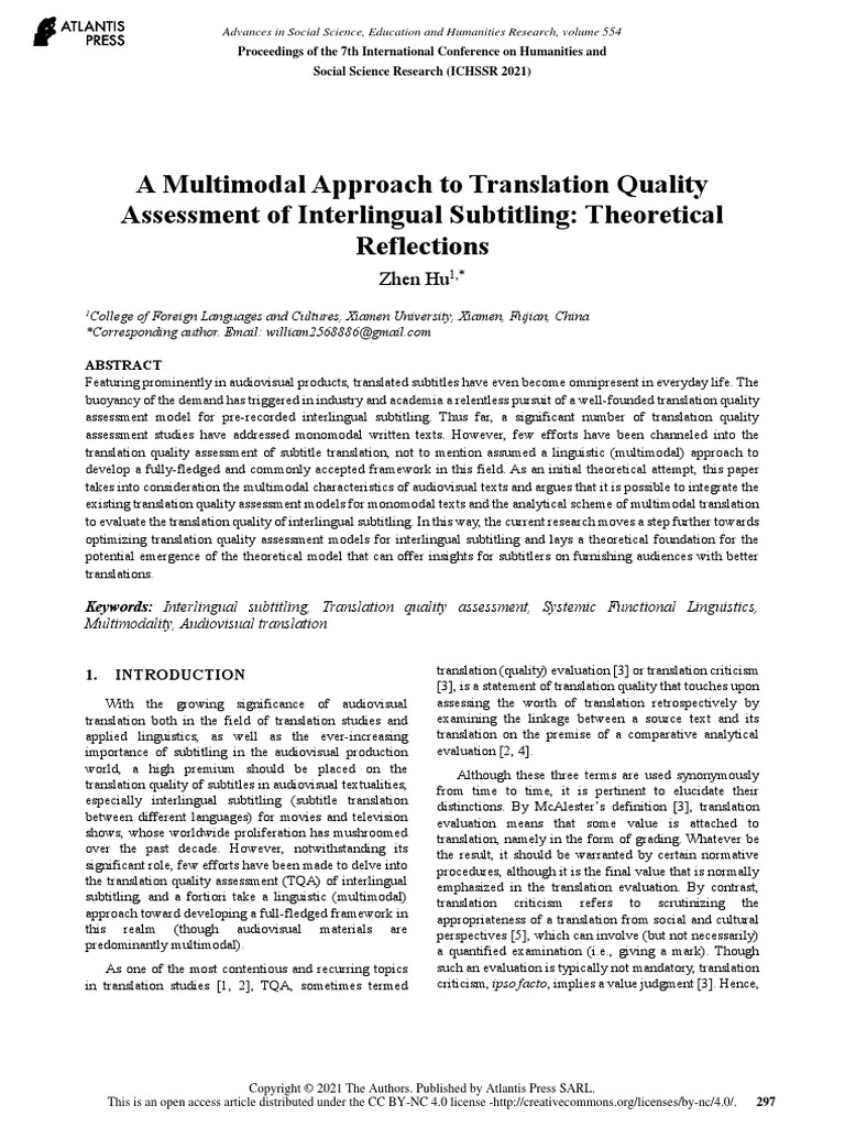 A Multimodal Approach To Translation Quality Download Free Pdf Translations Semiotics 