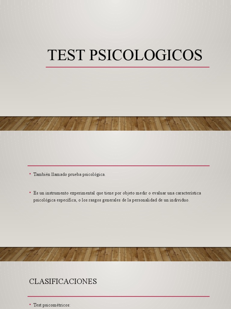 Test Psicologicos | PDF