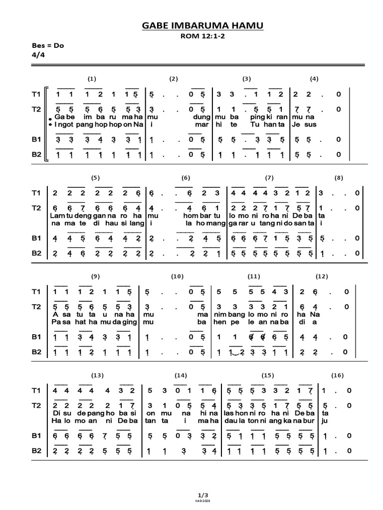 Gabe Imbaru Ma Hamu - 2 | PDF