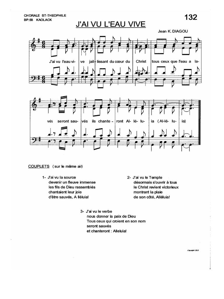 J'Ai Vu L'eau Vive (J. K. DIAGOU) | PDF