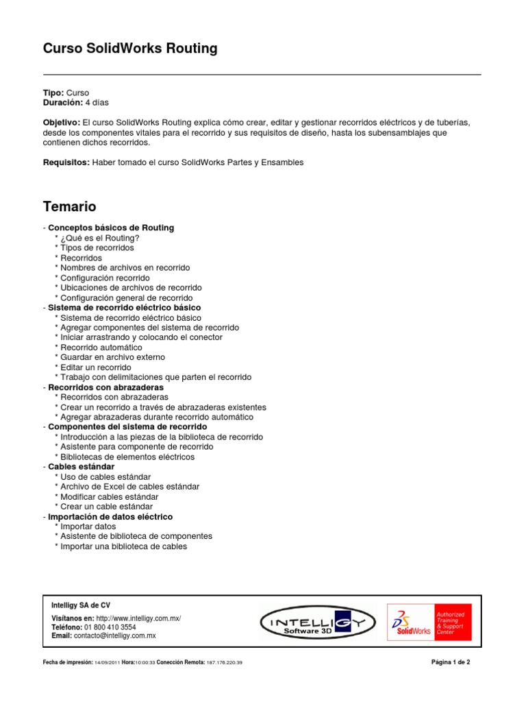 Curso Solidworks Routing | PDF | Archivo de computadora | Tecnología ...