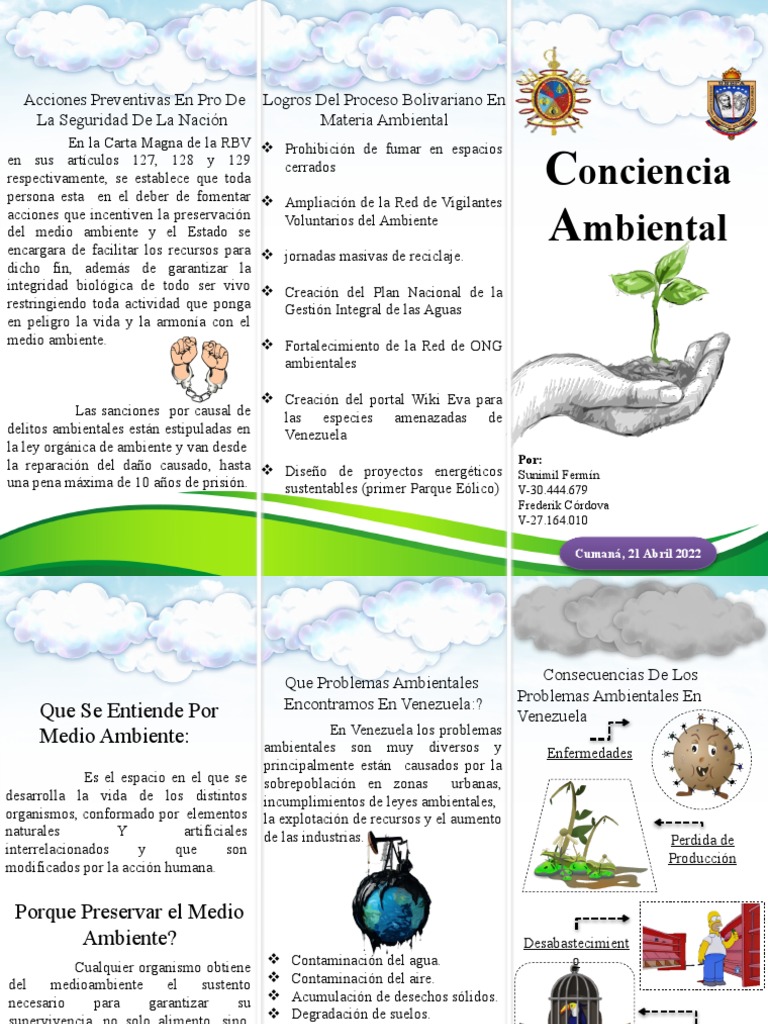 Triptico Desarrollo Sustentable y Sostenible | PDF | Entorno natural ...