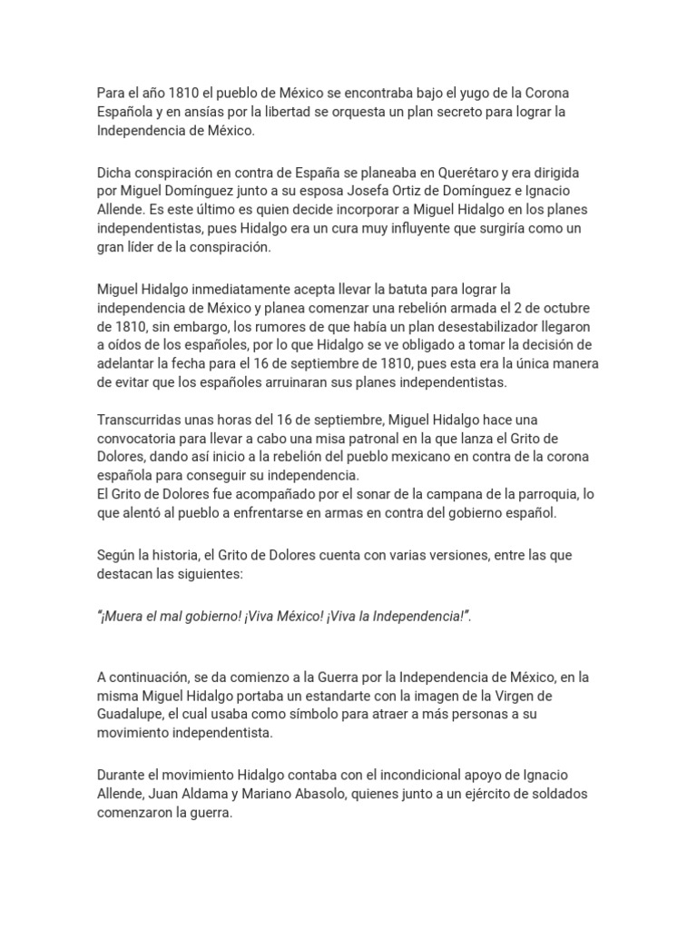 Reseña Independencia | PDF | México | Militares de mexico Reseña Independencia | PDF | México | Militares de mexico
