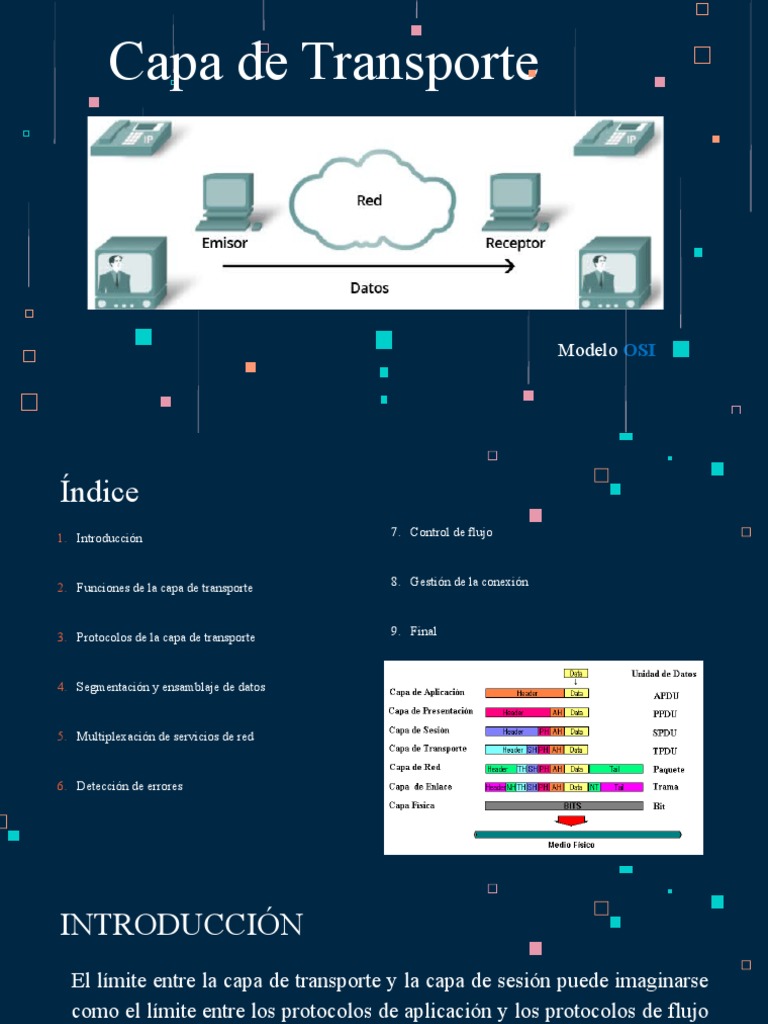 Capa de Transporte Modelo OSI | PDF | Protocolo de Control de ...