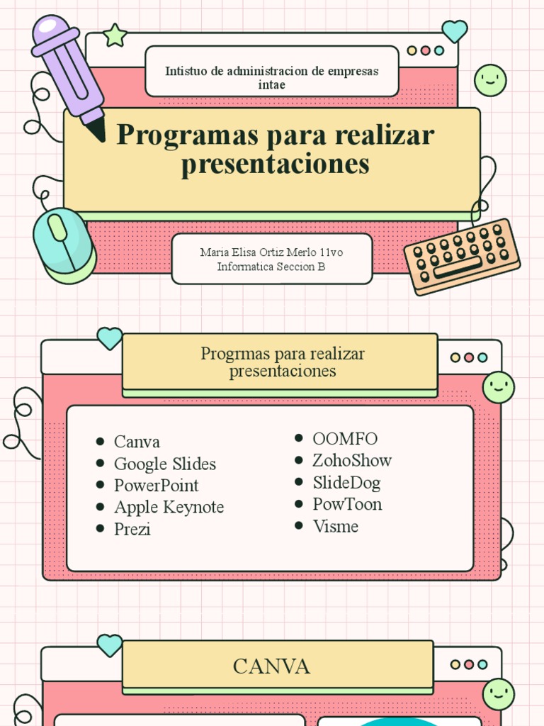Presentacion de Programas para Realizar Presentaciones | PDF