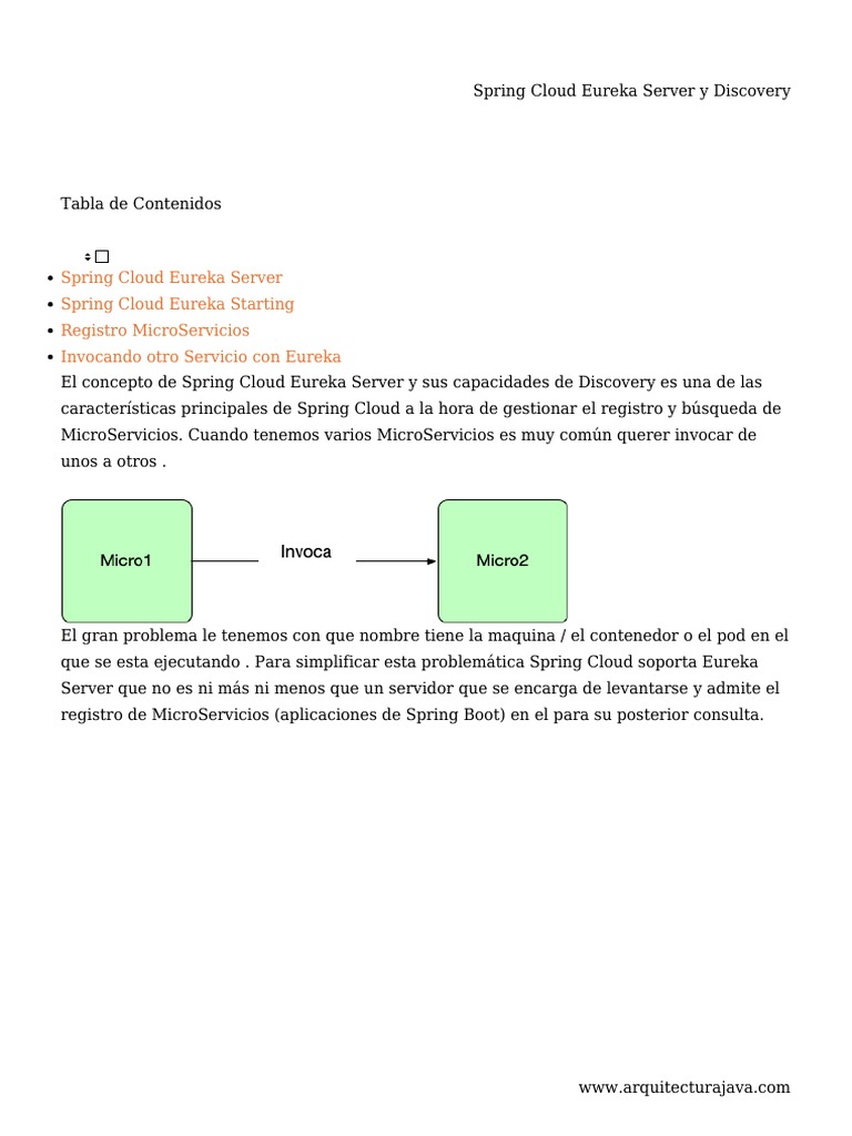 Spring Cloud Eureka Server y Discovery | PDF | Programación de ...
