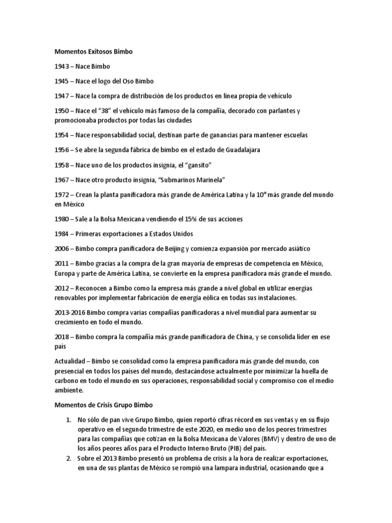 Actividad 1. Bimbo | PDF
