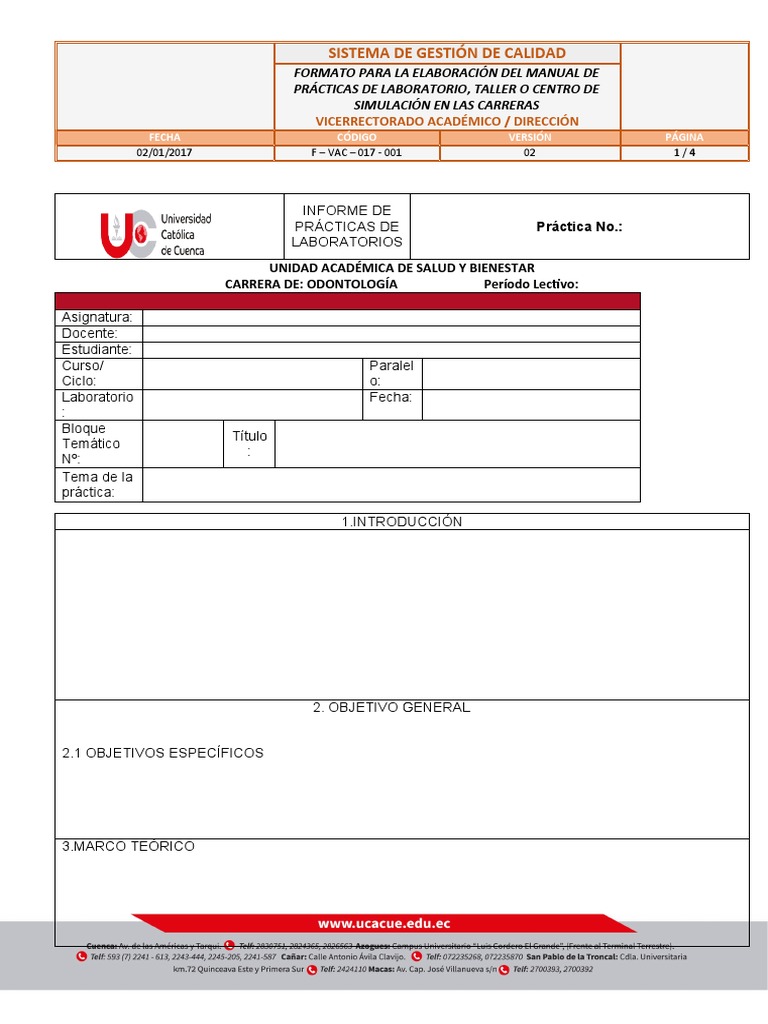 Formato de Informe de Prácticas de Laboratorios | PDF