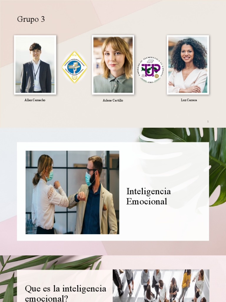 Grupo 3, Inteligencia Emocional - Percepcion y Toma Individual de ...
