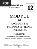 M2 Filipino Sa Piling Larang Akademiks MODYUL 2 GR 12 ABSTRAK | PDF