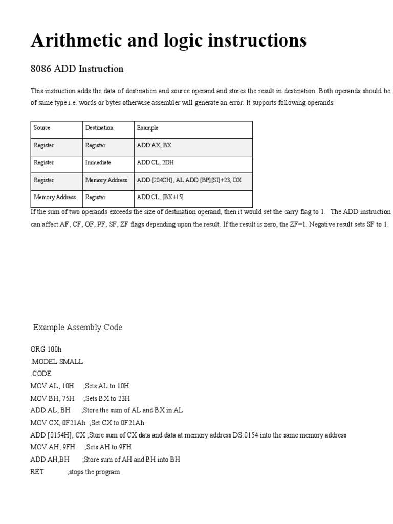 Lab3 Simple Assignment and Arithmetic Operations Addition, Subtraction | PDF | Computers