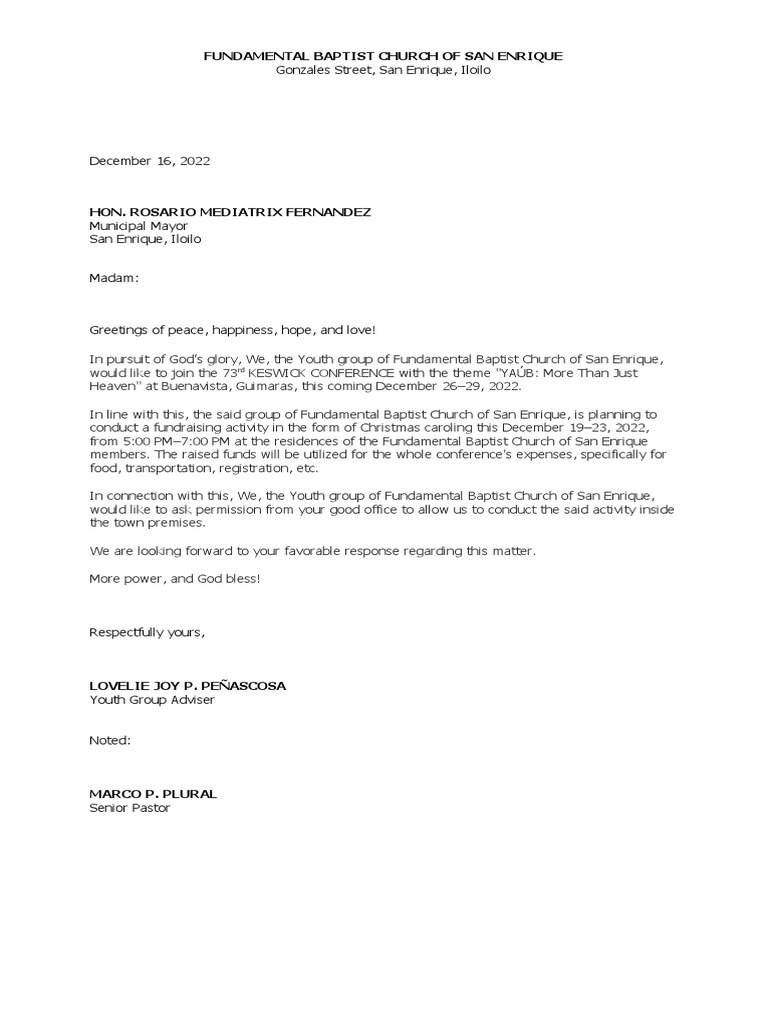 Caroling Letter | PDF