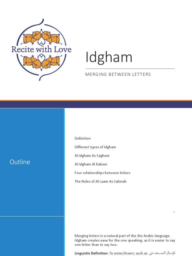 Idgham Between Letters | PDF