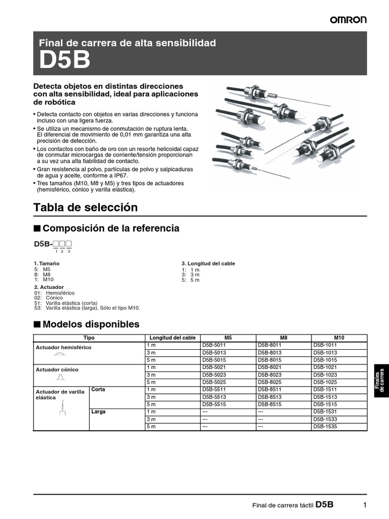 c060 d5b Mechanical Touch Switch Datasheet Es | PDF