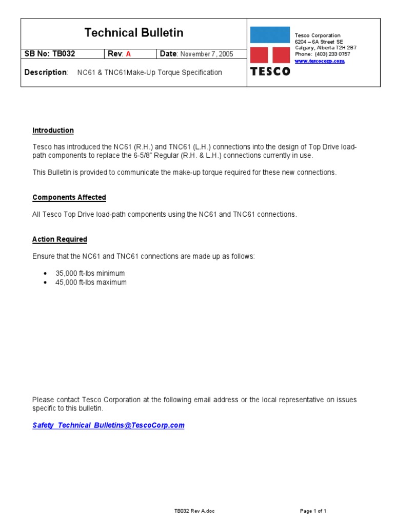 NC61 Connection | PDF