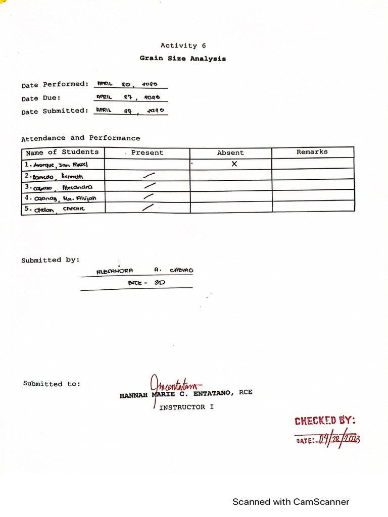 Soil Mechanics Activity With Answers. | PDF Soil Mechanics Activity With Answers. | PDF