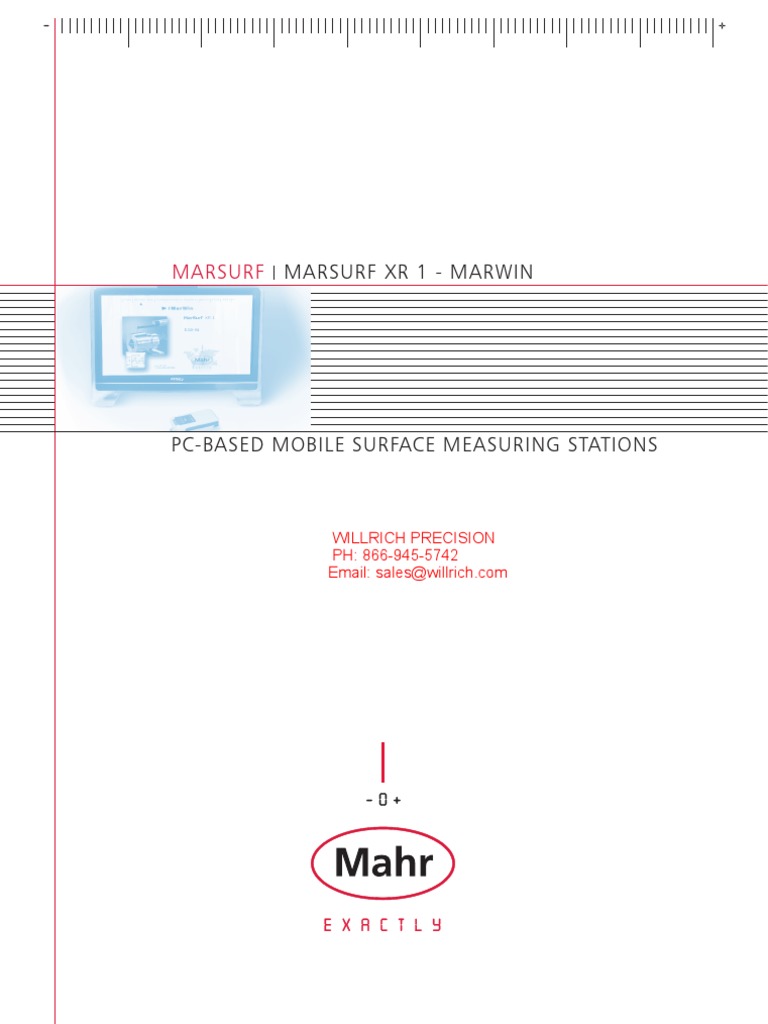 Mahr Federal XR1 Surface Roughness Bench Typle | PDF | Surface Roughness | Application Software