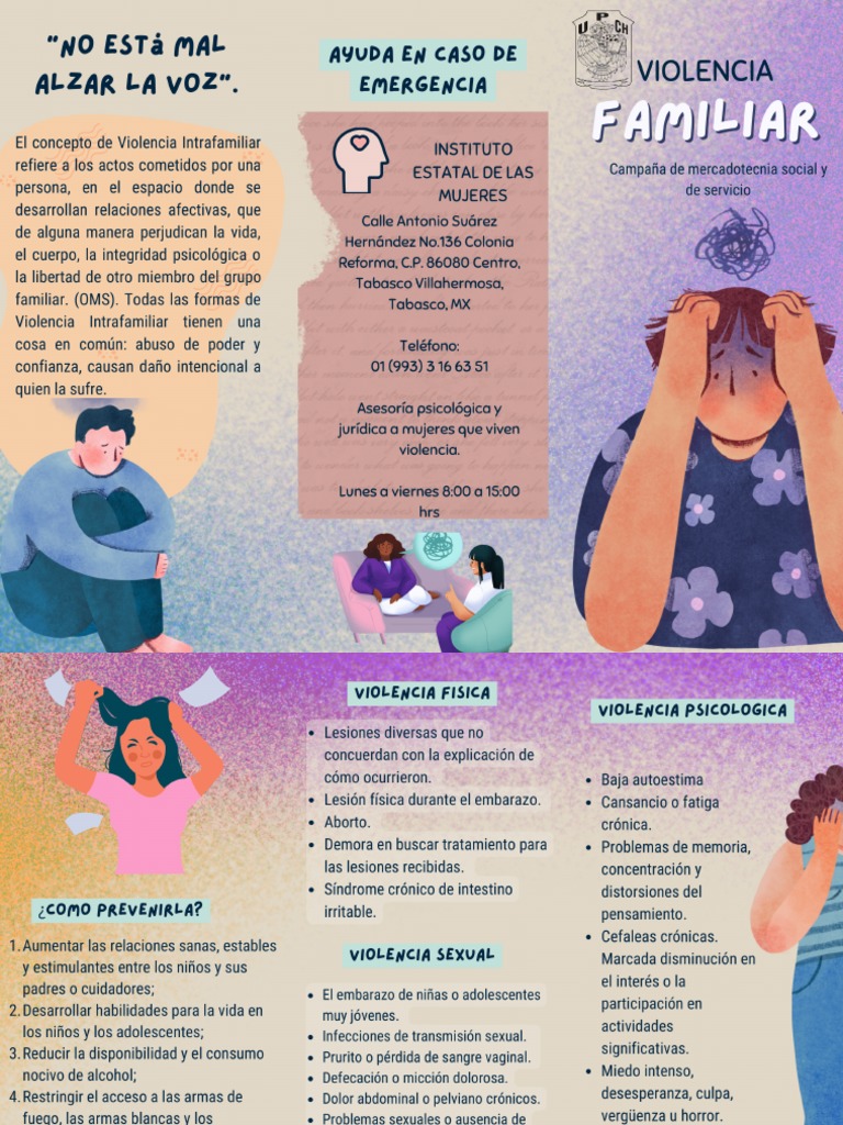 Triptico Violencia Familiar | PDF