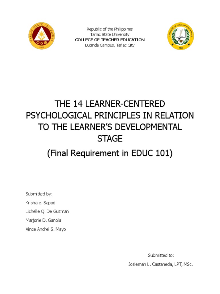 Final Requirement Educ 101 | PDF | Learning | Metacognition Final Requirement Educ 101 | PDF | Learning | Metacognition