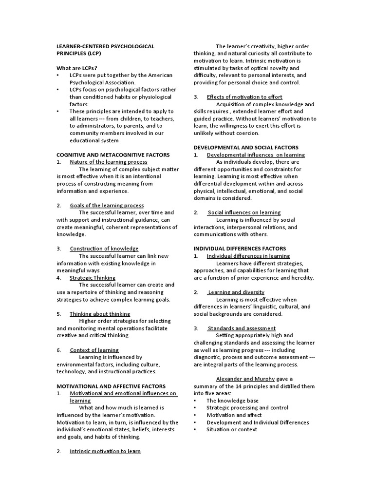 Educ 101 Reviewer | PDF | Learning | Motivational