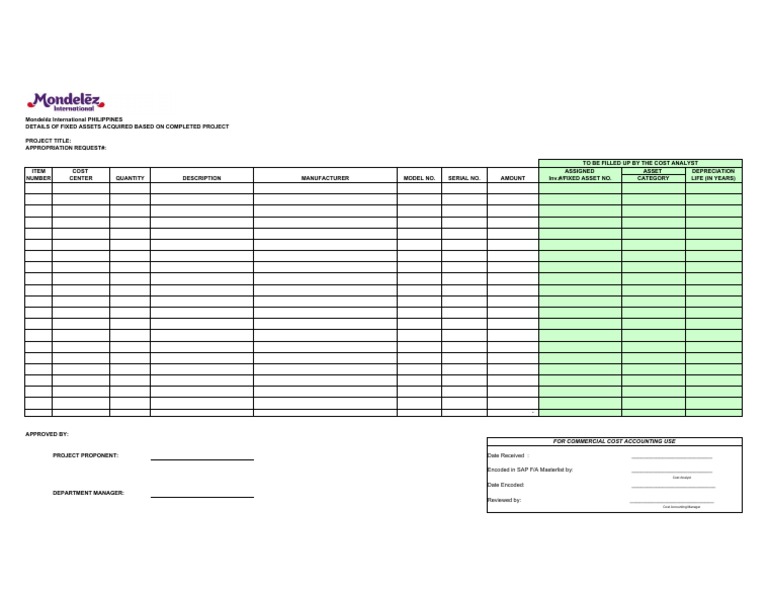 PCR - Fixed Asset Form | PDF