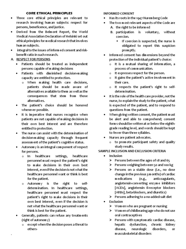 Pharma-Core Ethical Principles | PDF