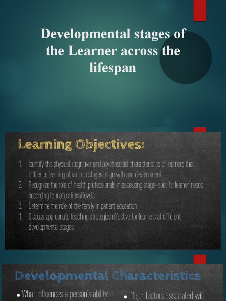 Developmental Stages of The Learner Across The Lifespan | PDF
