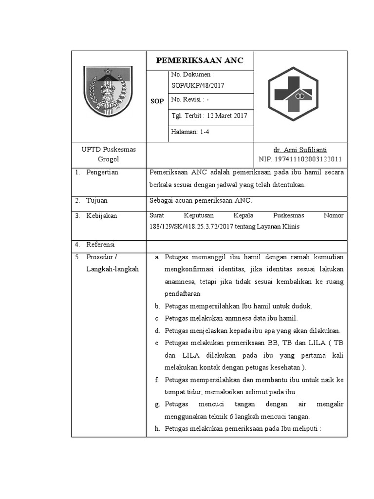 SOP ANC | PDF