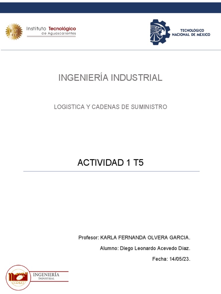 Act 1 T5 | PDF | Planificación de recursos empresariales | Logística